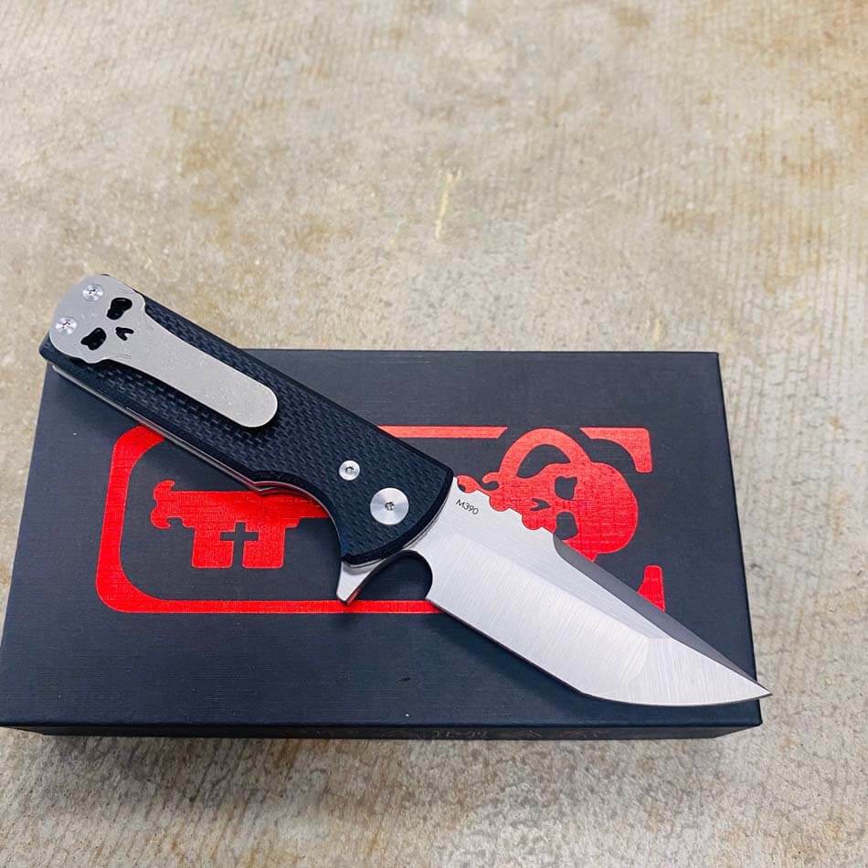 Chaves Ultramar TAK Liner Lock 2.75" Satin Tanto Black G-10 Knife