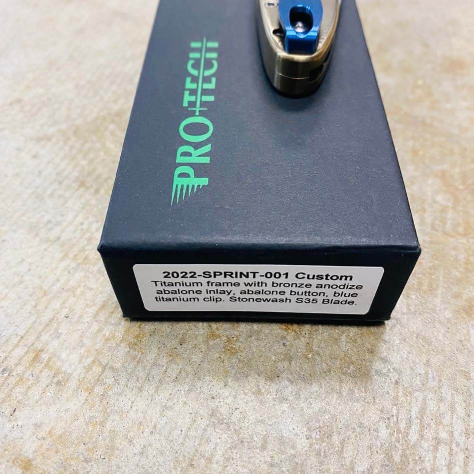 ProTech 2022 Sprint Custom 2" Titanium Frame with Bronze Anodize ...