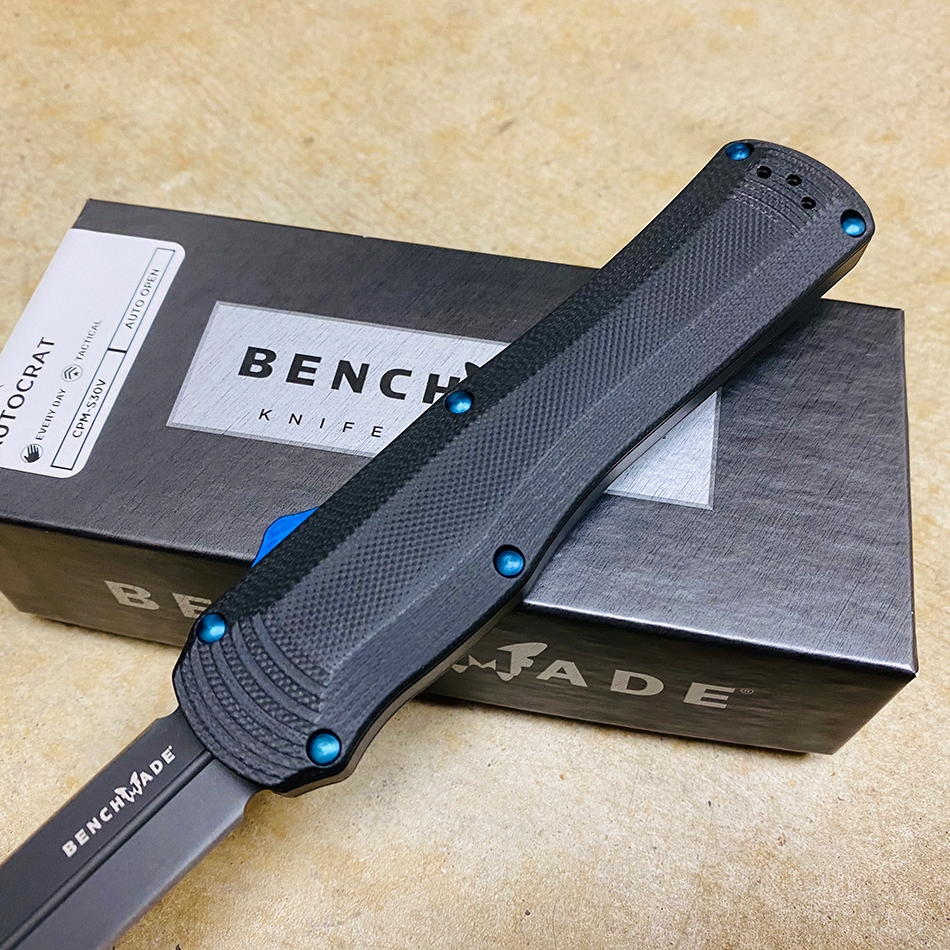 Benchmade 3400BK Autocrat AUTO OTF 3.71" Black DLC Coated Finish Double ...