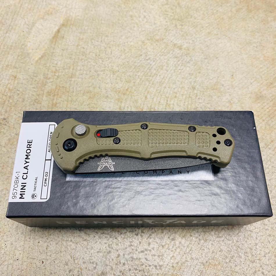 Benchmade 9570BK-1 Mini Claymore AUTO Folding Knife 3" CPM-D2 Cobalt ...