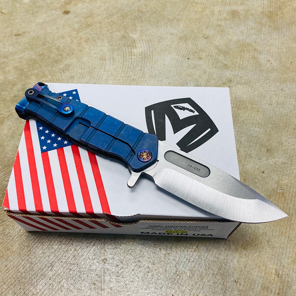 Medford USMC Fighter Flipper 4.25" S35VN SATIN Blade Chimera Handle ...
