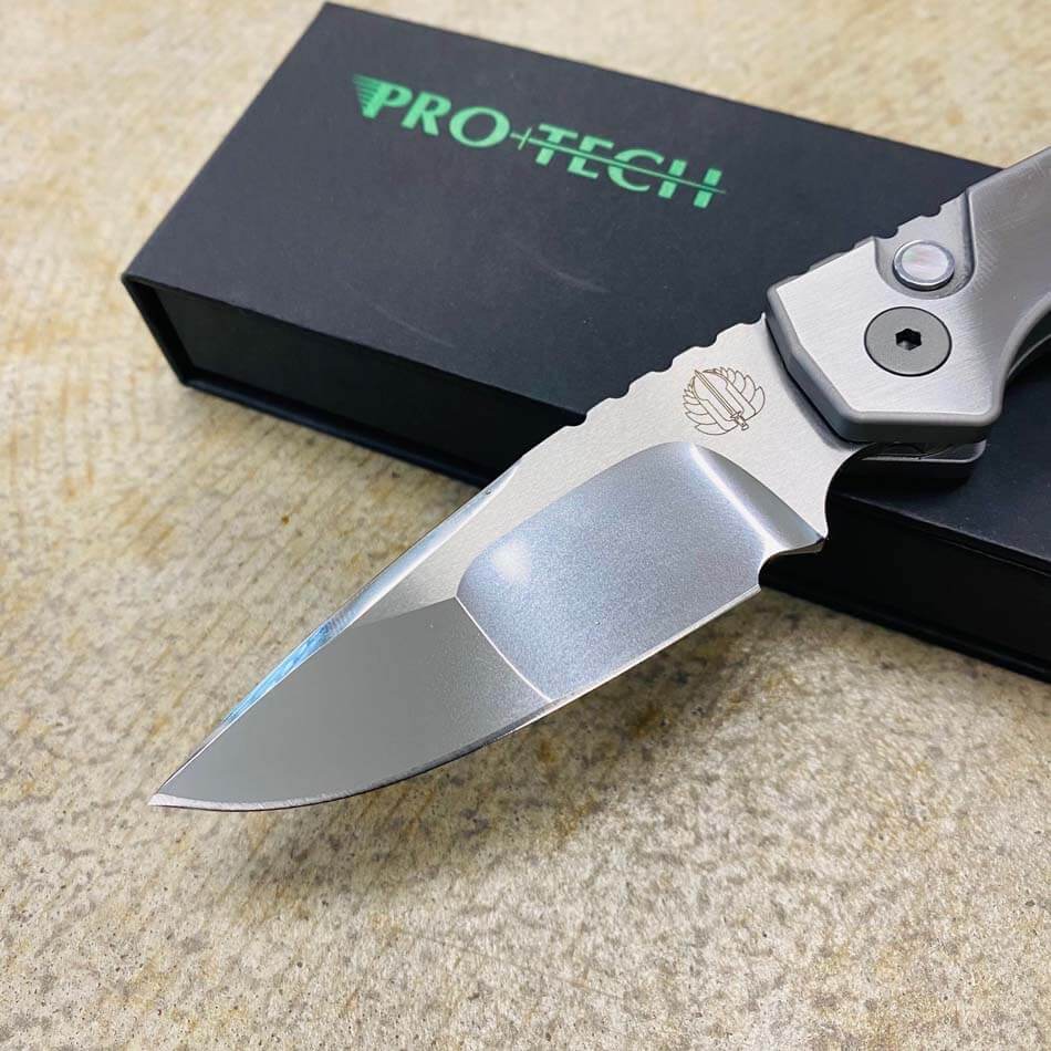 ProTech 2023 Strider PT+ Custom 005 Hand Satin/Blasted Chamfers 17-4 ...