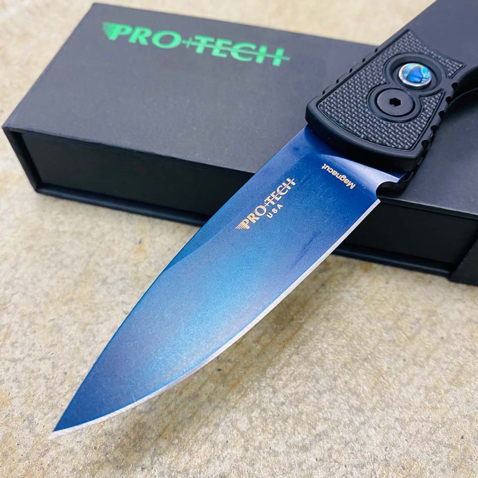 Protech T203-SB Tactical Response 2 Drop Point 3.0" Sapphire Blue ...