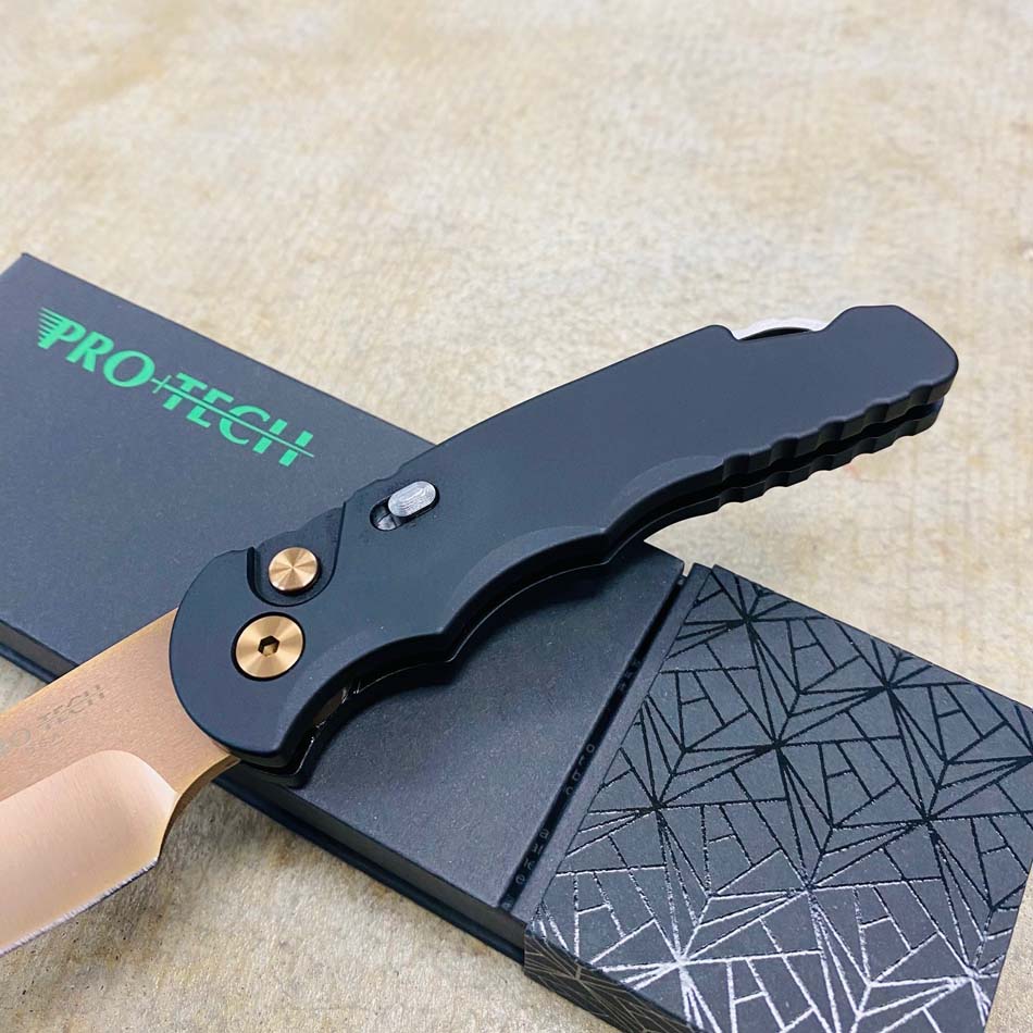 Protech TR-5 RG1 Tactical Response 5 Rose Gold Blade Black Handle with ...