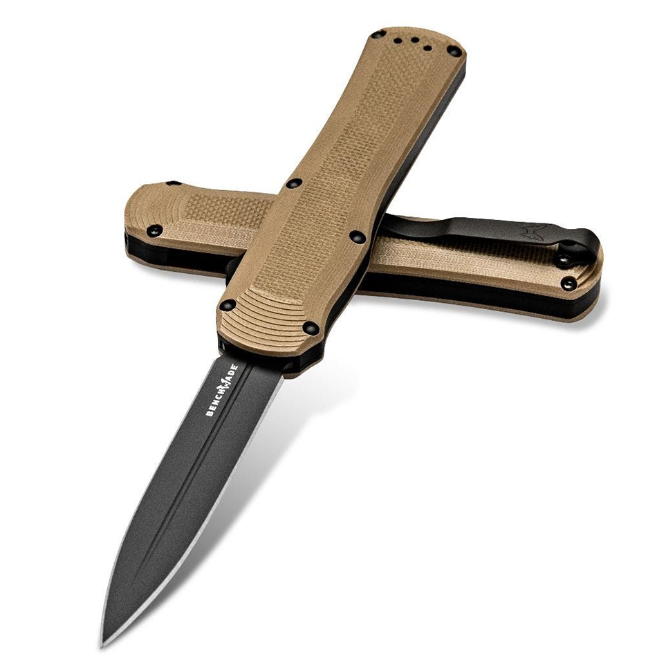 Benchmade 3400BK-2 Autocrat AUTO OTF 3.71" Black DLC Coated Finish ...